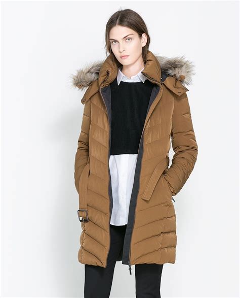 Image 2 Of Medium Length Puffer Jacket With Hood From Zara Puffer
