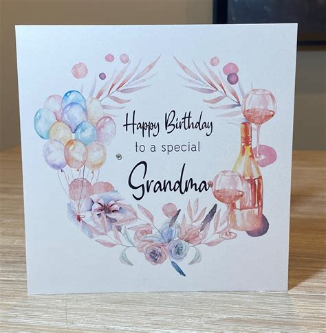 Grandma Birthday Card Gran Granny Personalised Grandma Birthday