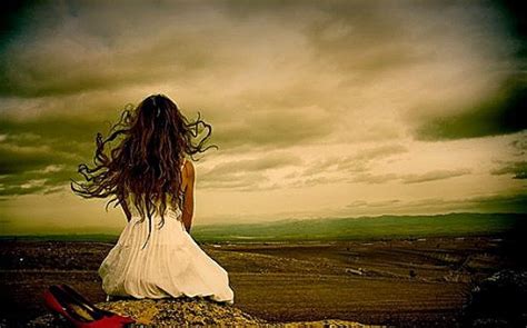 Beautiful Sad Girl Alone In Love Sitting Crying With Feelings And