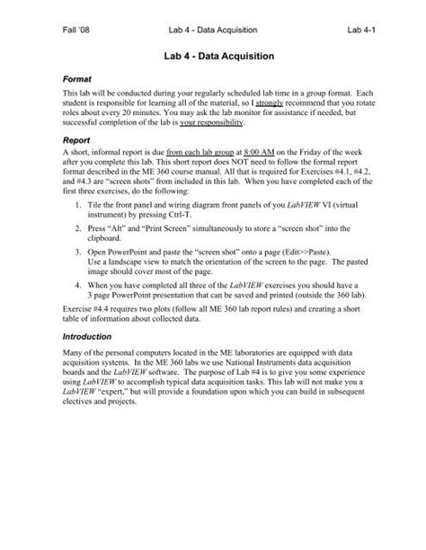 Lab 4 Data Acquisition