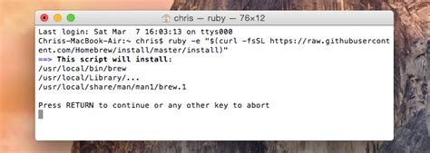 how to install packages with homebrew for os x