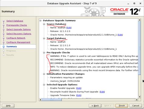 upgrade oracle database from 12 1 0 2 to 12 2 0 1 using dbua wadhah