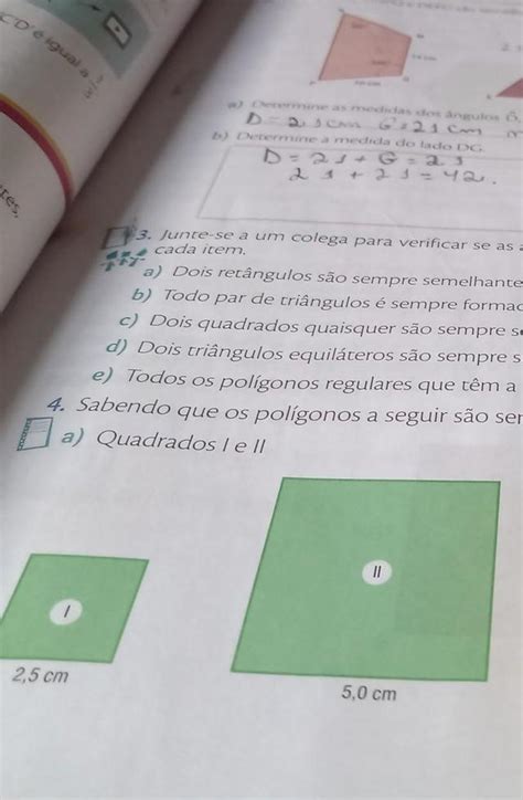 4 Sabendo Que Os Polígonos A Seguir São Semelhantes Responda às