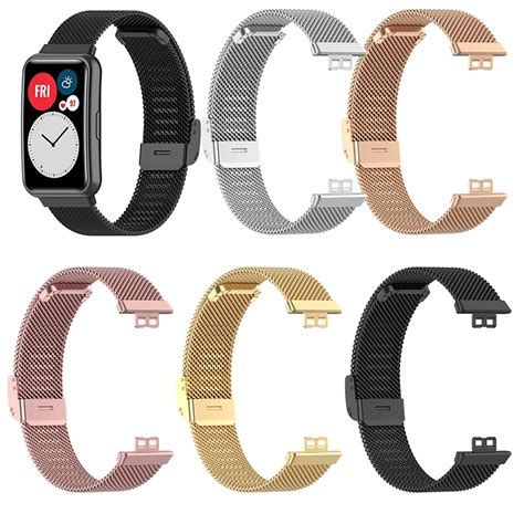 สายนาฬิกาข้อมือ หัวเข็มขัดโลหะ สําหรับ Huawei Watch Fit Tia B09 Tia