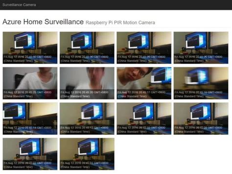 raspberry pi surveillance camera with linux and azure