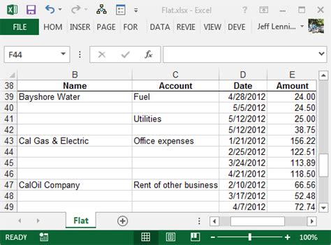 how to flatten repeat and fill labels down in excel