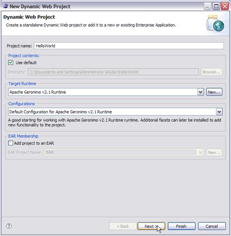 apache geronimo v2 1 documentation hello world web application