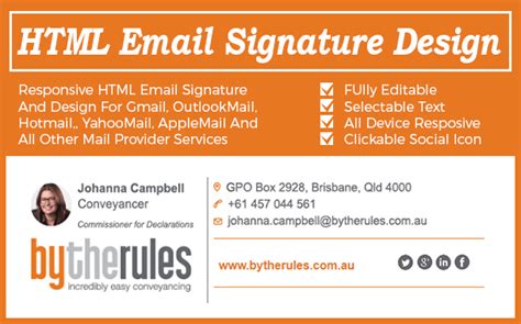 create clickable html email signature by arifahmed330 fiverr