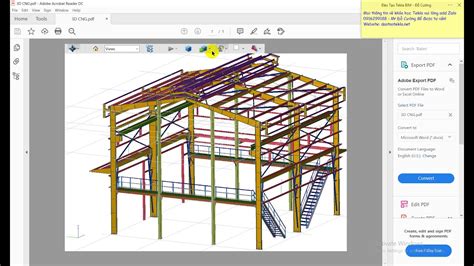 [tekla structures] publish 3d pdf youtube