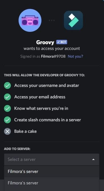 invite groovy bot to discord server