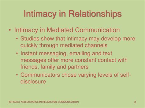 Ppt Intimacy And Distance In Relational Communication Powerpoint