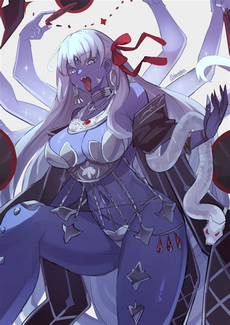 The Big Imageboard Tbib 1girl Blue Eyes Blue Skin Breasts Colored
