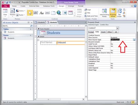 access combo box populate with table values vba and vb
