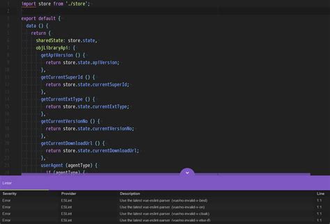 eslint plugin vue goes crazy on normal js but not working in vue files