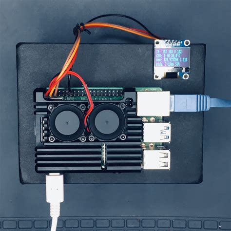 raspberry pi 4 monitoring system via oled display module raspberry pi