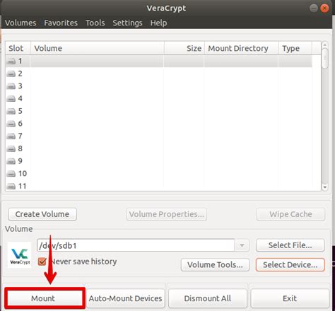 how to encrypt linux partitions with veracrypt on debian 10 vitux