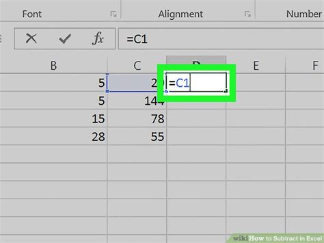 3 ways to subtract in excel wikihow