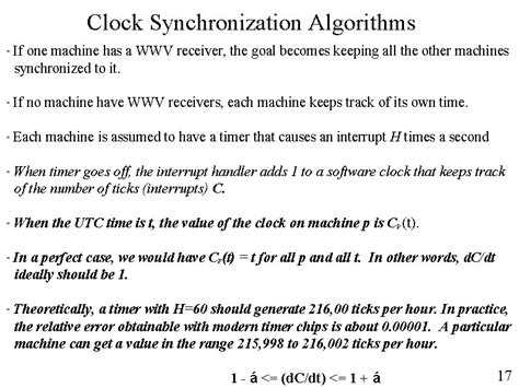 clock synchronization synchronization in distributed systems is more