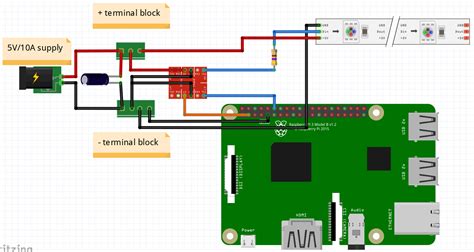 gpio control 5m of ws2812 led strip wire it up raspberry pi stack