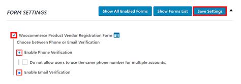 otp verification for woocommerce product vendor registration form