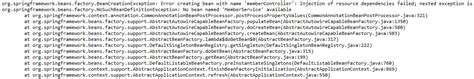[spring] error creating bean with name java파일명