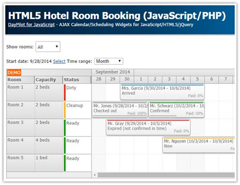 daypilot news october 2014 daypilot news html5 calendar