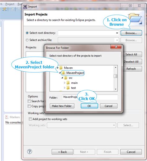 how to import maven project in eclipse for selenium test