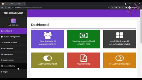 school fees management system in php mysql with source code codeastro