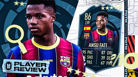 Fifa 21 Potm Ansu Fati Player Review 86 Ansu Fati Review Player