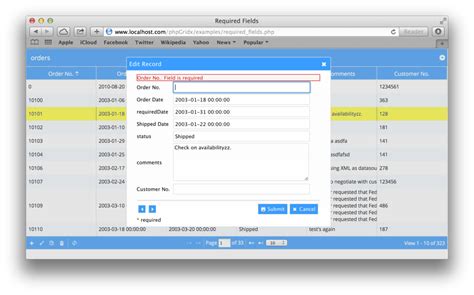 screenshots phpgrid php datagrid
