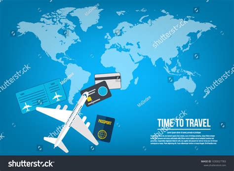 Travel Banner Design Vacation Business Trip Stock Vector Royalty Free