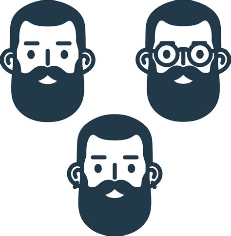 Hipster Beard Man Cartoon Illustrations 46587128 Vector Art At Vecteezy