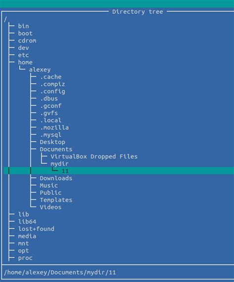print directory tree linux