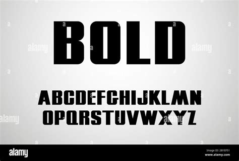 Bold Font Capital Modern Letters Vector Alphabet Stock Vector Image
