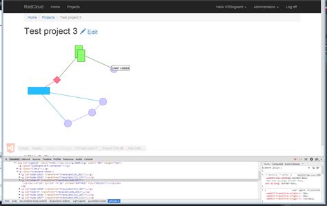 javascript positioning div at svg element stack overflow