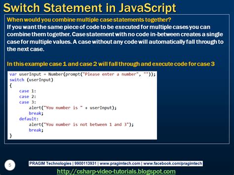 sql server and c video tutorial switch statement in javascript