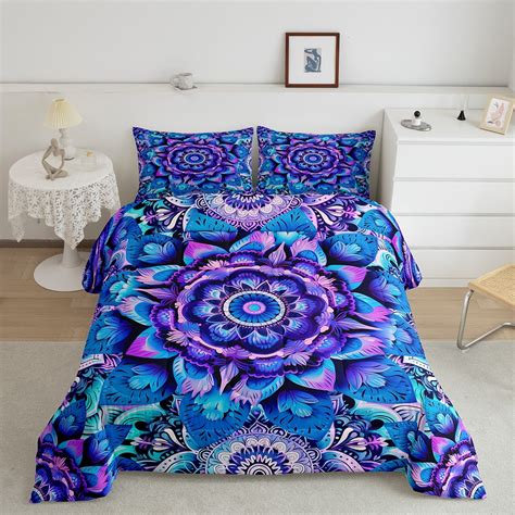 Yst Mandala Comforter Set Twin Boho Chic Floral Bedding Sets Bohemian