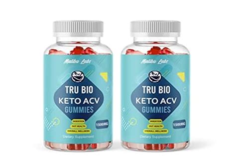 Malibu Labs Tru Bio Gummies Apple Cider Vinegar Acv New Strong Time
