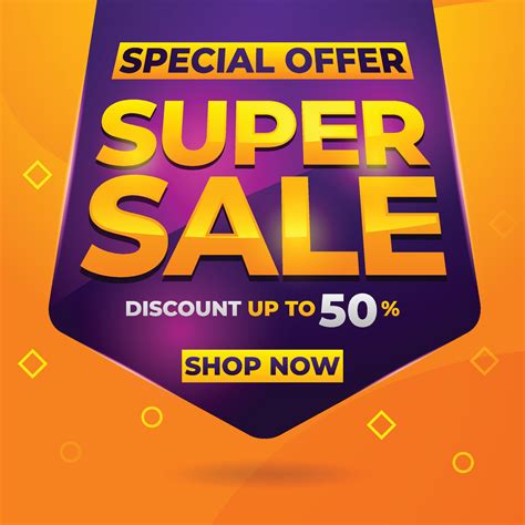Super Sale Banner Vector Design For Media Promotion And Advertising