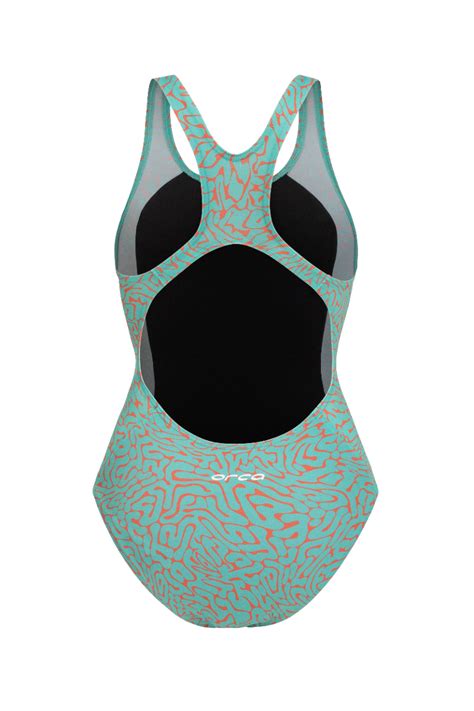 Orca Core One Piece Women Swimsuit Orange Diploria Sorted Surf Shop