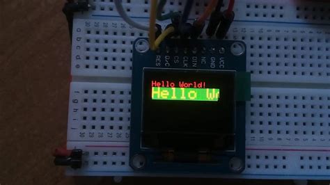 oled rgb ssd1331 test with arduino youtube