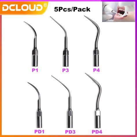 5pcs Pack Dental Fit Ems Woodpecker Ultrasonic Scaler Scaling Tips