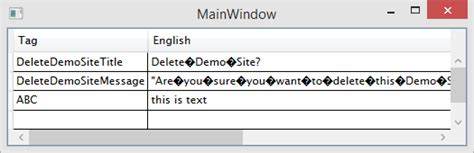 c how to get a wpf datagrid to display characters correctly stack
