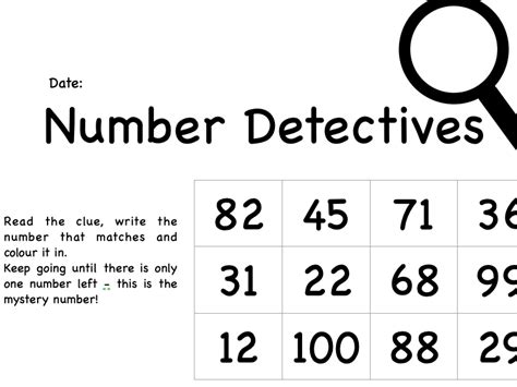 Free Number Detective Worksheet Download Free Number Detective
