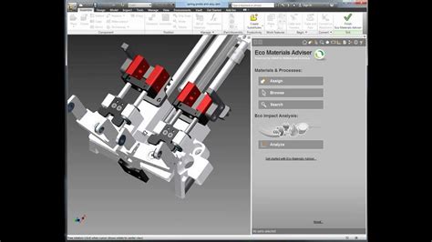 autodesk inventor 2012 eco materials advisor youtube