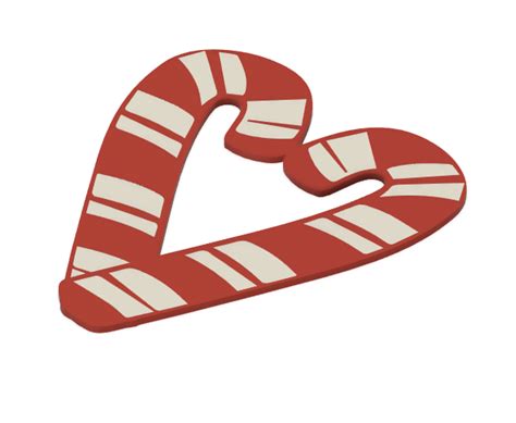 Stl File Christmas Candycane V Wall Decor 🎄 3mf And Step ・3d Printing