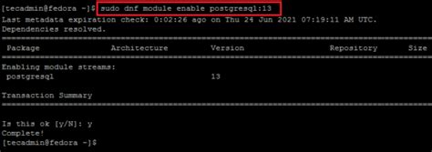 how to install postgresql and pgadmin4 in fedora 35 34 tecadmin