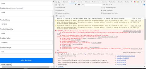 cannot read property push of undefined angular property walls