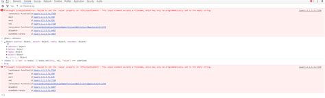 jquery invalidstateerror failed to set the value property on