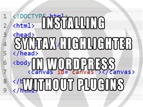 wordpress installing syntax highlighter with highlight js library